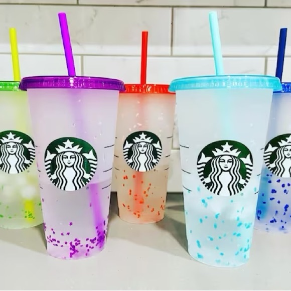 Starbucks | Dining | New Starbucks Color Changing Confetti Reusable ...